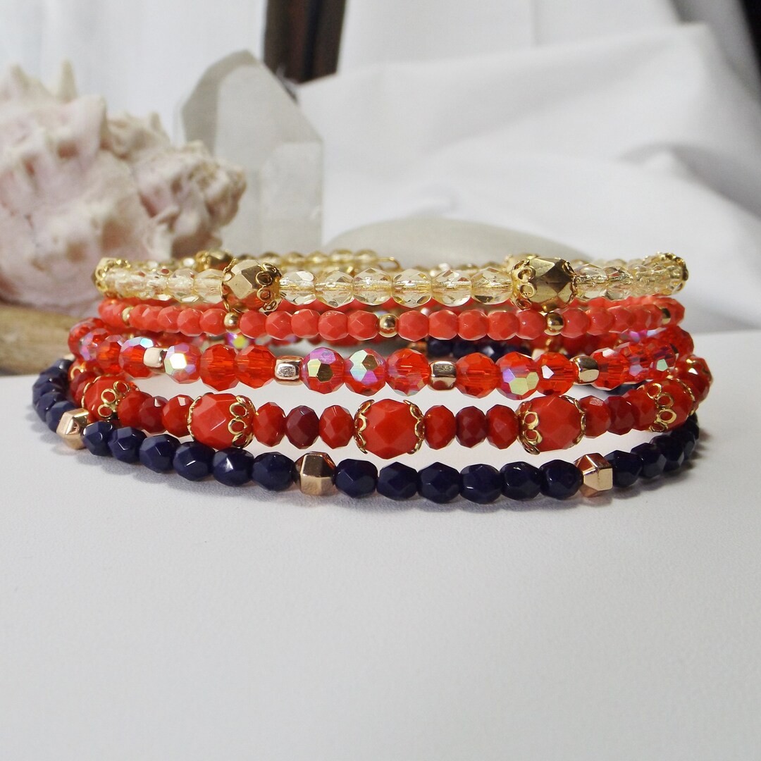 Boho Memory Wire Stacking Bracelet That is Adjustable in Gold - Etsy