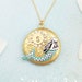 Personalized Mermaid Initial Monogram Locket Necklace. | Etsy
