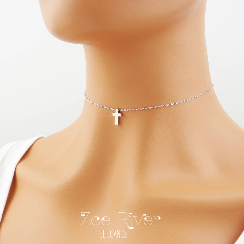 Cross Choker - Etsy