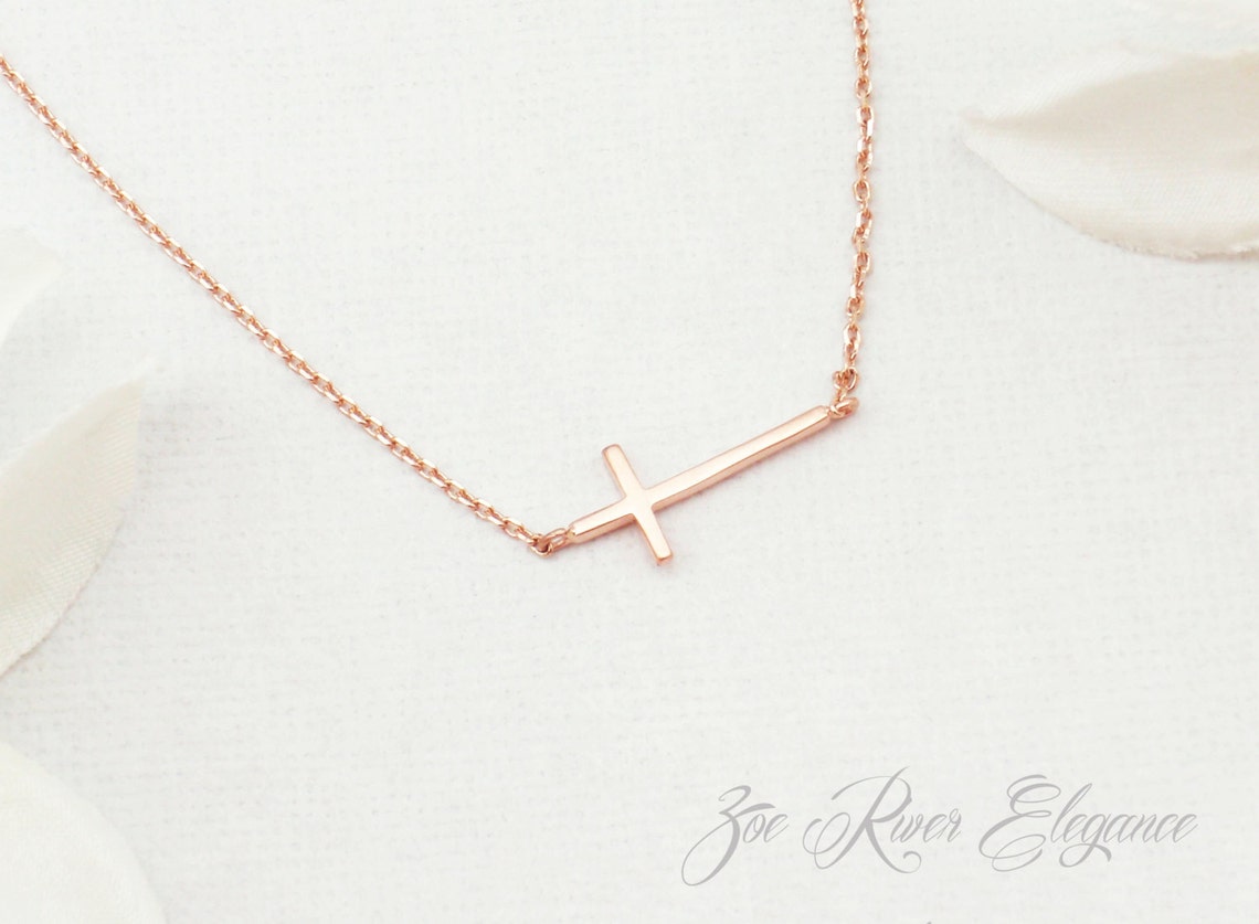 Choose Rose Gold Silver or Gold Cross Bracelet. Rose Gold | Etsy