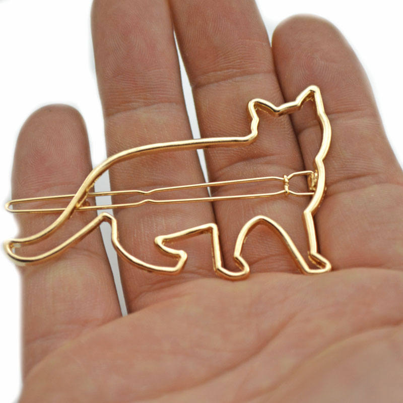 Choose gold or silver cat hair clip. Silver cat hair clip. | Etsy