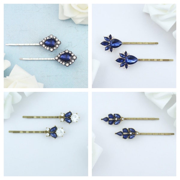 Navy Blue Hair Clip - Etsy