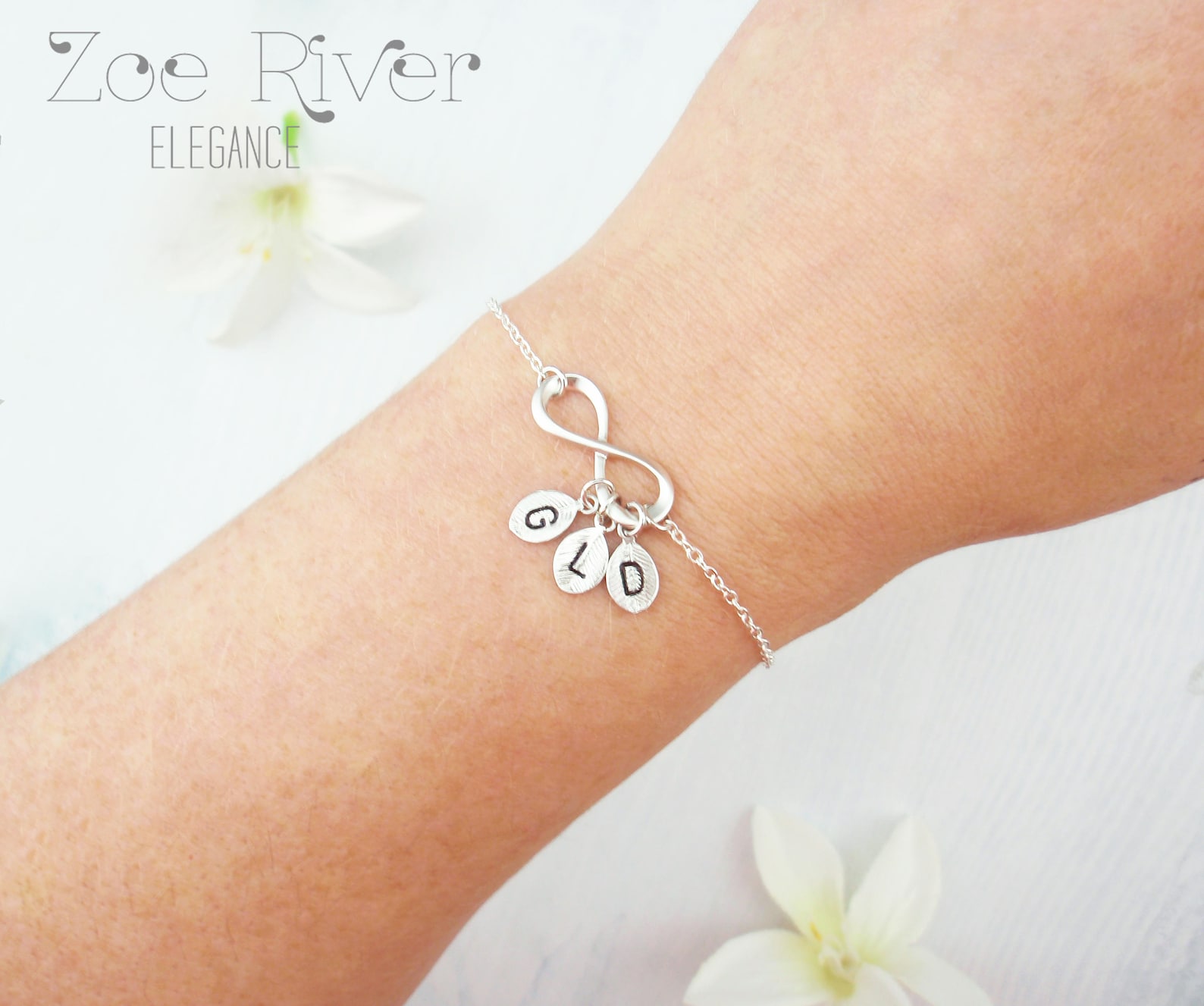 Personalized Infinity Bracelet, Choose Rose Gold, Silver or Gold ...