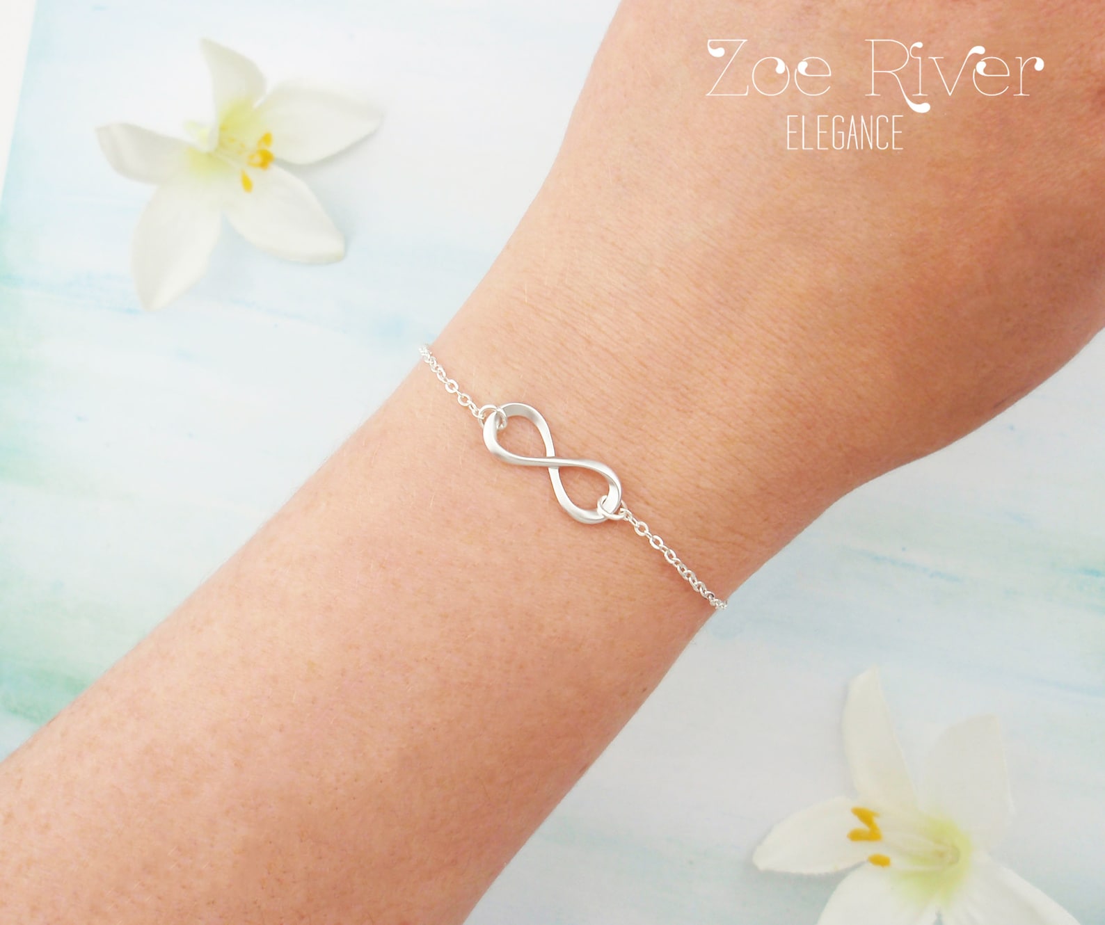 Personalized Infinity Bracelet Choose Rose Gold Silver or - Etsy