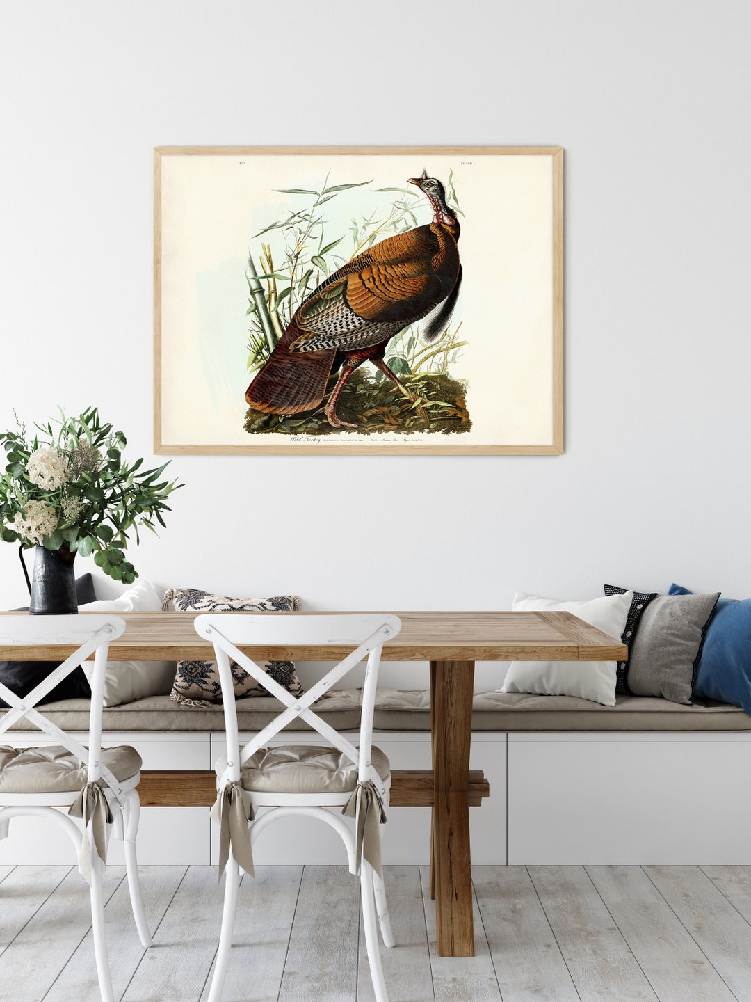 Male Wild Turkey Print From Audubon Birds of America, Vintage Bird Wall ...