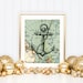 Nautical Map Anchor Print, Anchor Poster, Nautical Wall Hanging ...