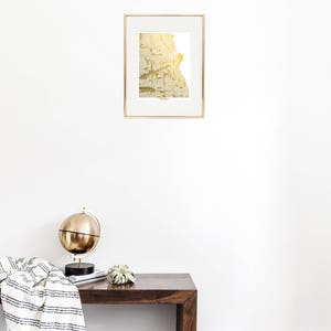 Chicago Map, Gold Foil Print, Metallic Map, Map of Chicago Print, Gift ...