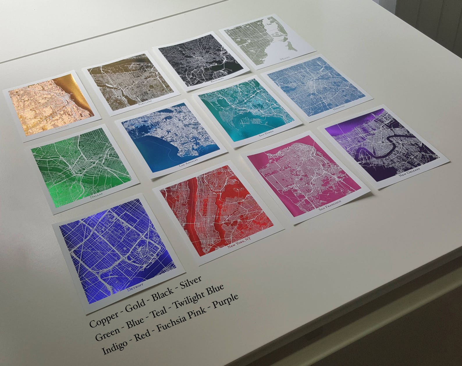 Custom Map Gold Foil Print Gold Foil Map Print Gift for | Etsy