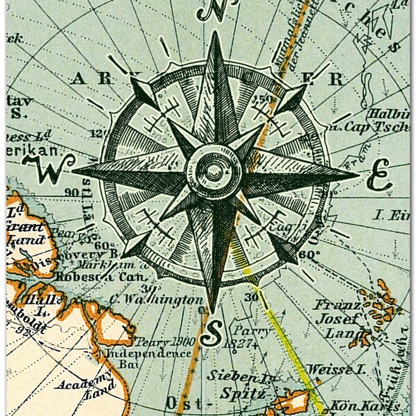 Compass Wall Art - Etsy