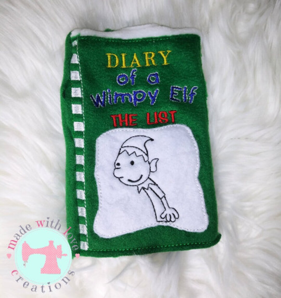 Elf Diary Costume-diary Elf Costume-wimpy Elf Book-wimpy Elf Costume ...