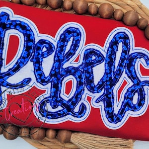 REBELS Shirt, Spirit Shirt, School Spirit, Embroidered REBELS Team ...