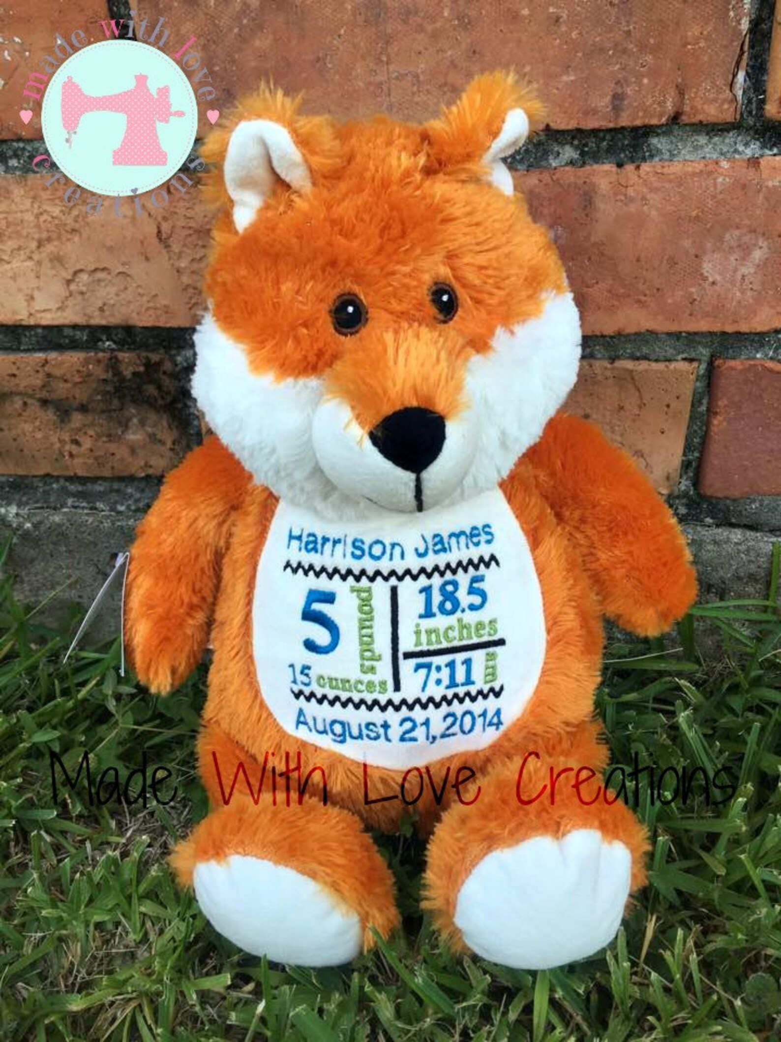 Farm Animial Custom Embroidered Stuffed Animal - Etsy