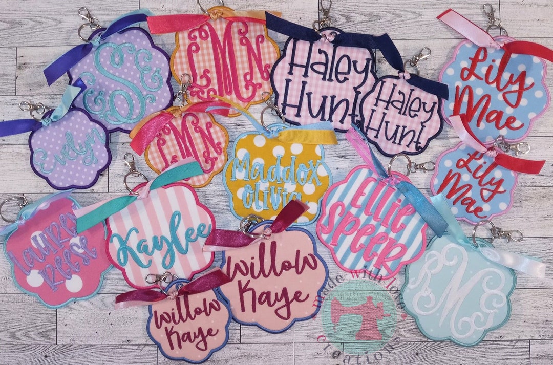 Custom Backpack Tags-monogrammed Tags-backpack Tags-monogrammed Tag ...