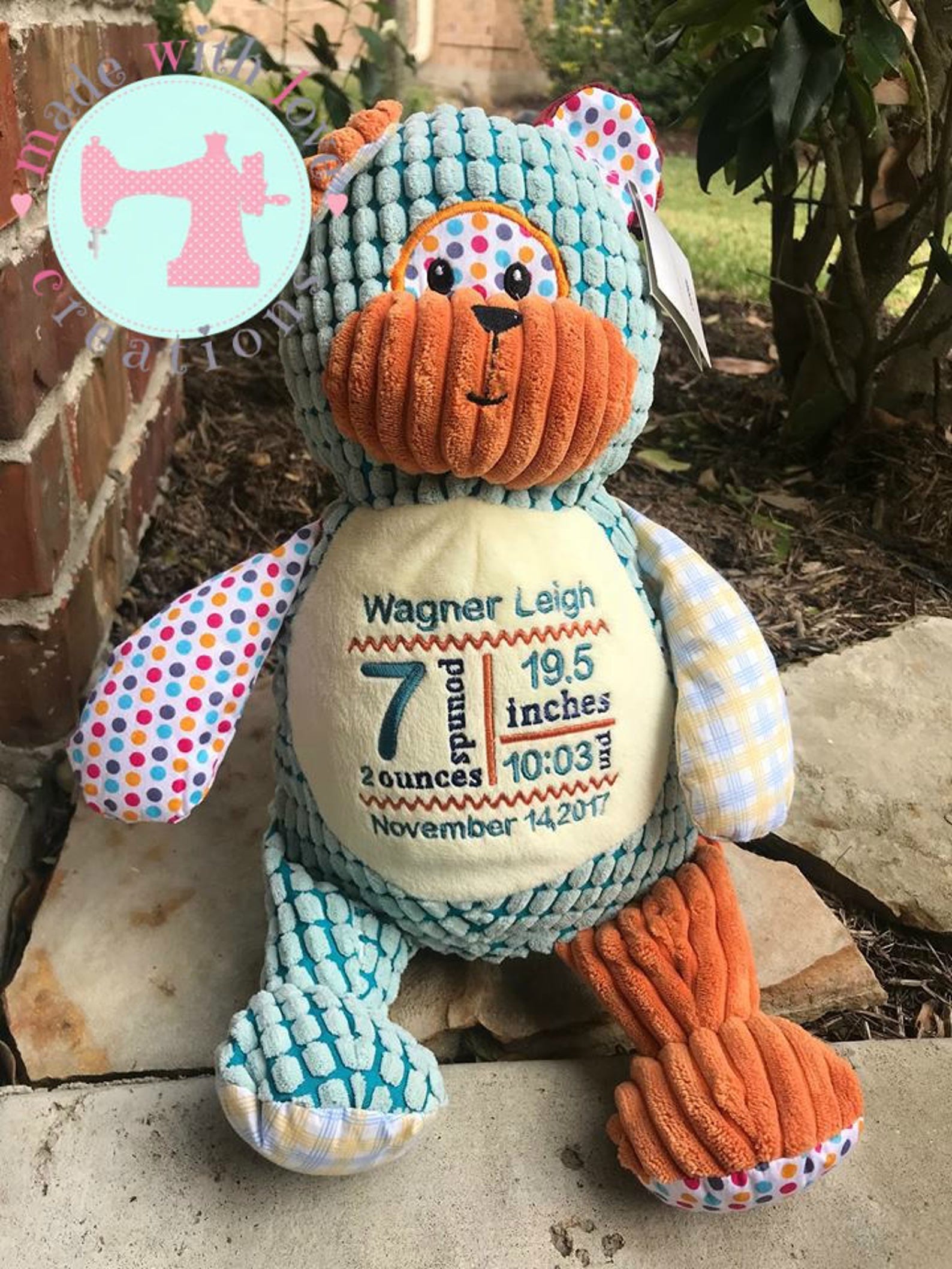 Bear Custom Embroidered Stuffed Animal | Etsy