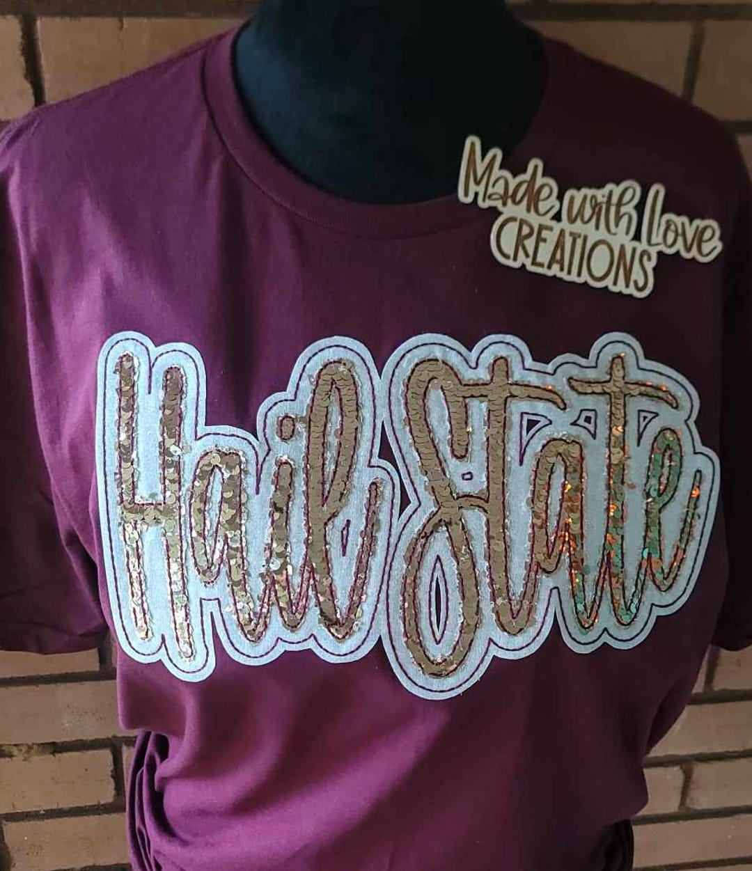 HAIL STATE Shirt, Spirit Shirt, School Spirit, Embroidered HAIL State ...