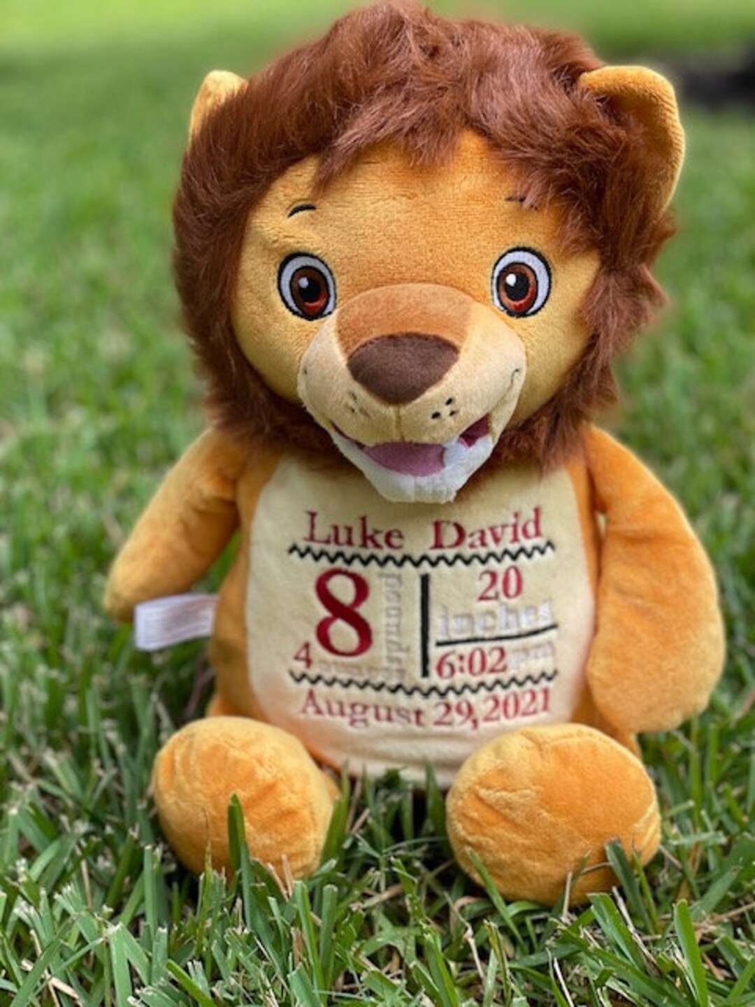 Lion Custom Embroidered Stuffed Animal-lion - Etsy