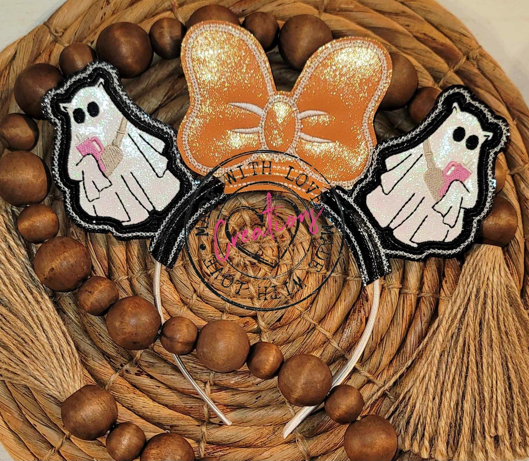 Boujee Ghost Mouse Ear Headbands-ghost Headbands-halloween Mouse Ears Headbands-custom Made ...
