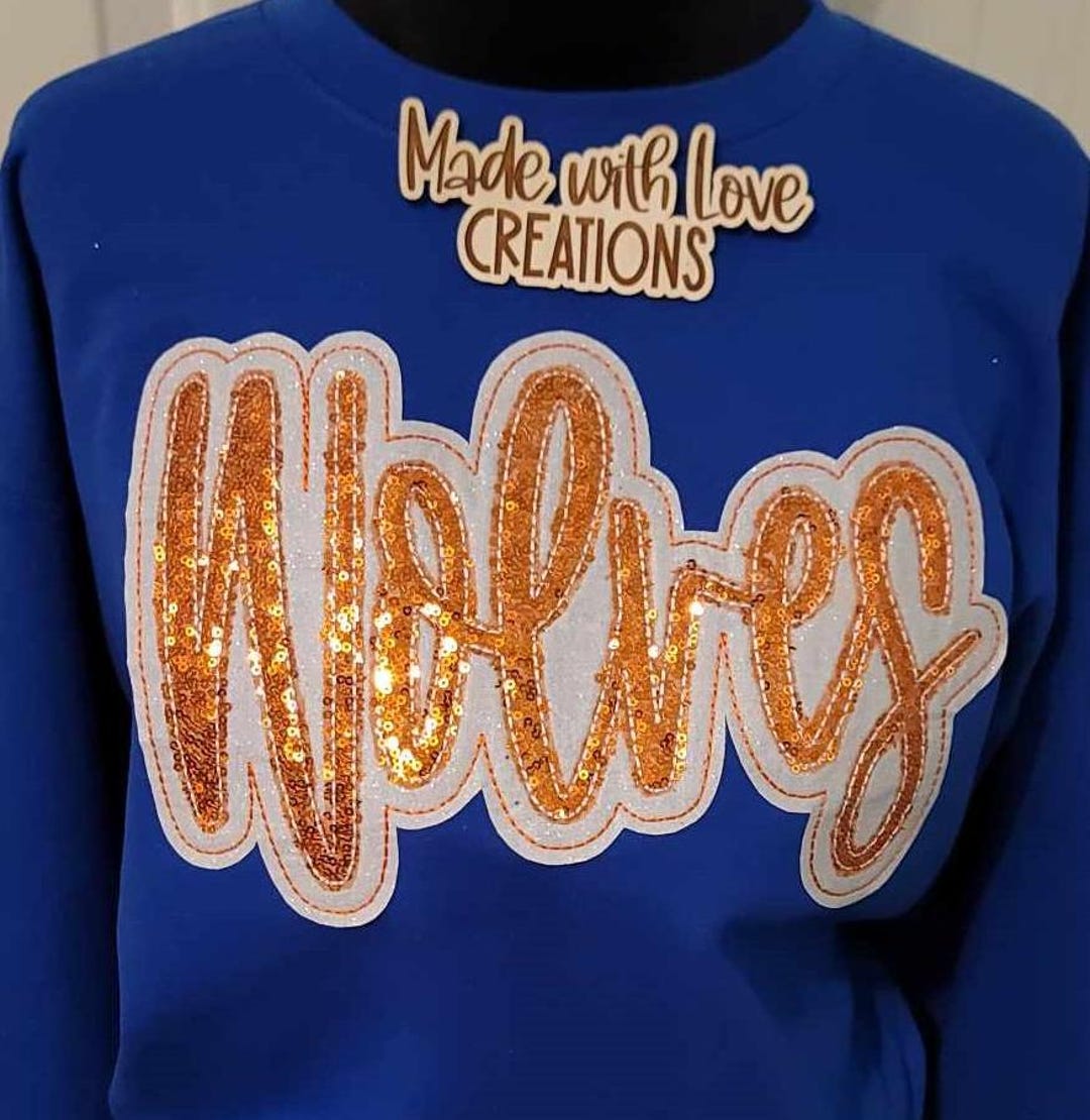 WOLVES Shirt, Spirit Shirt, School Spirit, Embroidered WOLVES Team ...