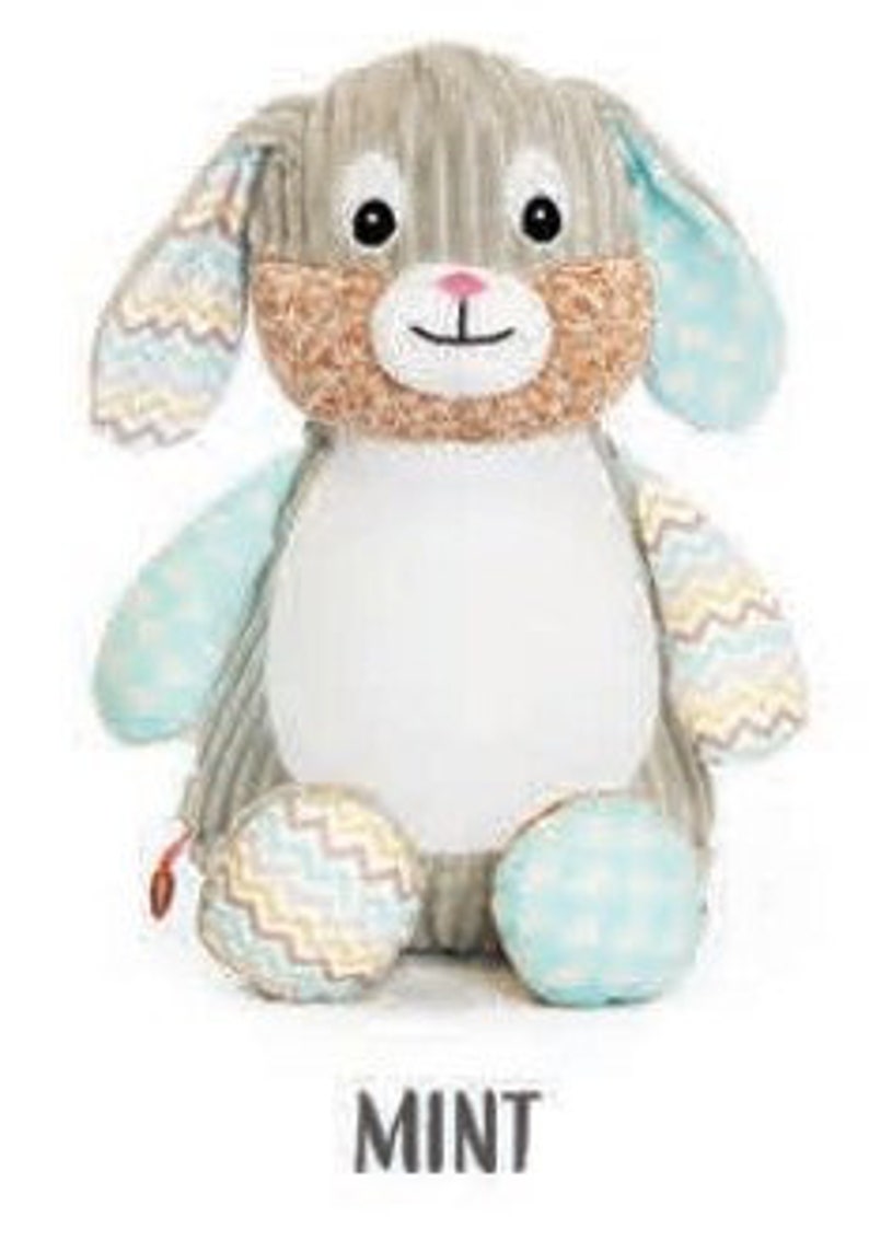 Rabbit Bunny Custom Embroidered Stuffed Animal - Etsy