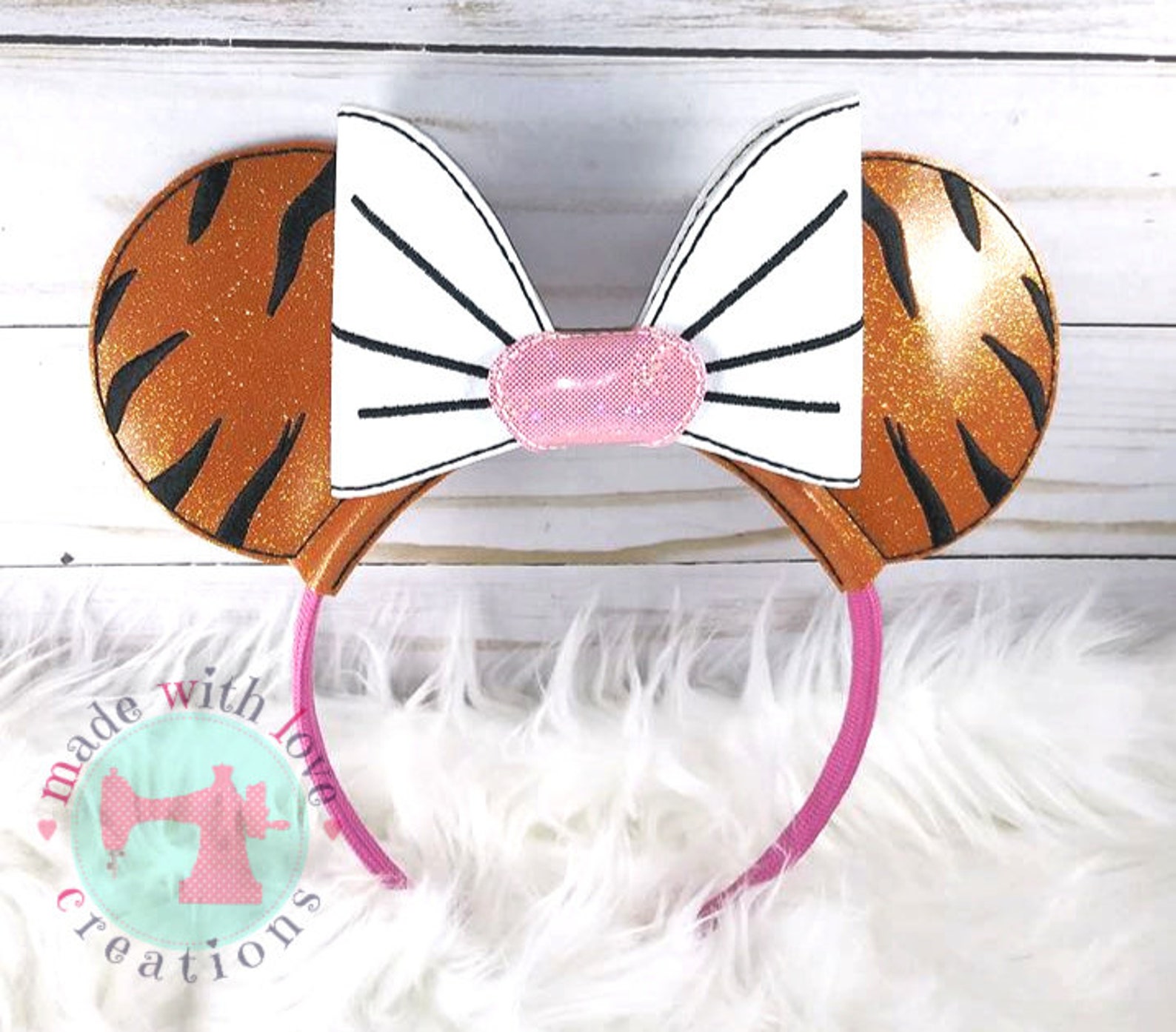 Tiger Headbands-tiger Mouse Ear Headbands-mouse Ear - Etsy