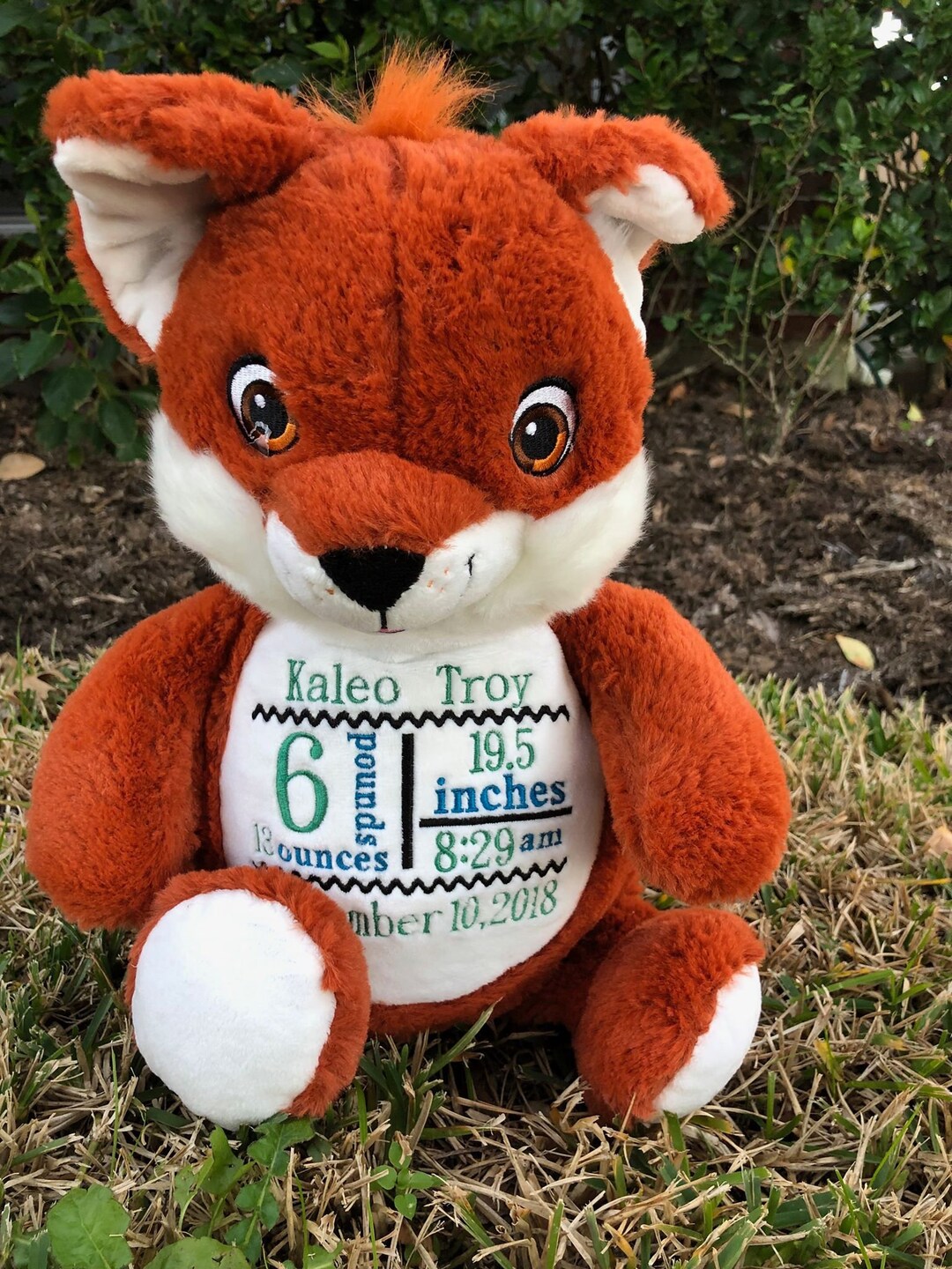 Farm Animial- Custom Embroidered Stuffed Animal- Cow-pig-horse-fox - Etsy