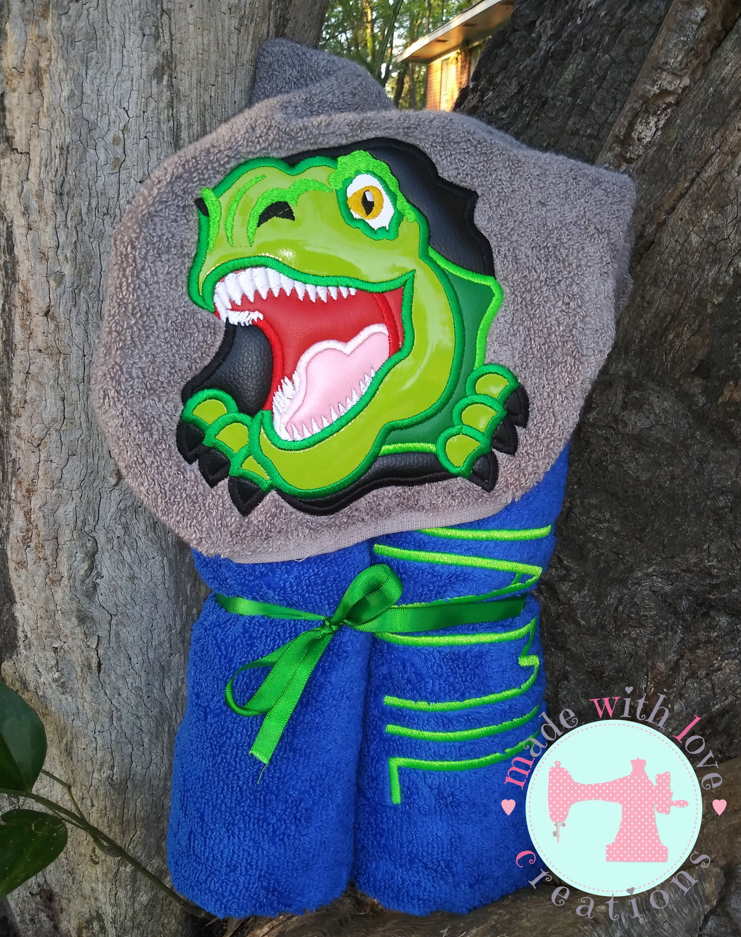 Cute Rex Dinosaur Hooded towel Bath Towels Home & Living etna.com.pe