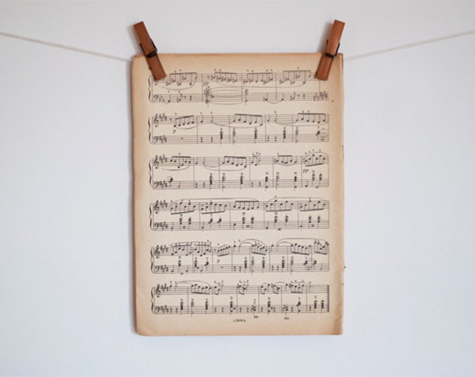 Vintage Music Book Pages 20 Pieces - Etsy