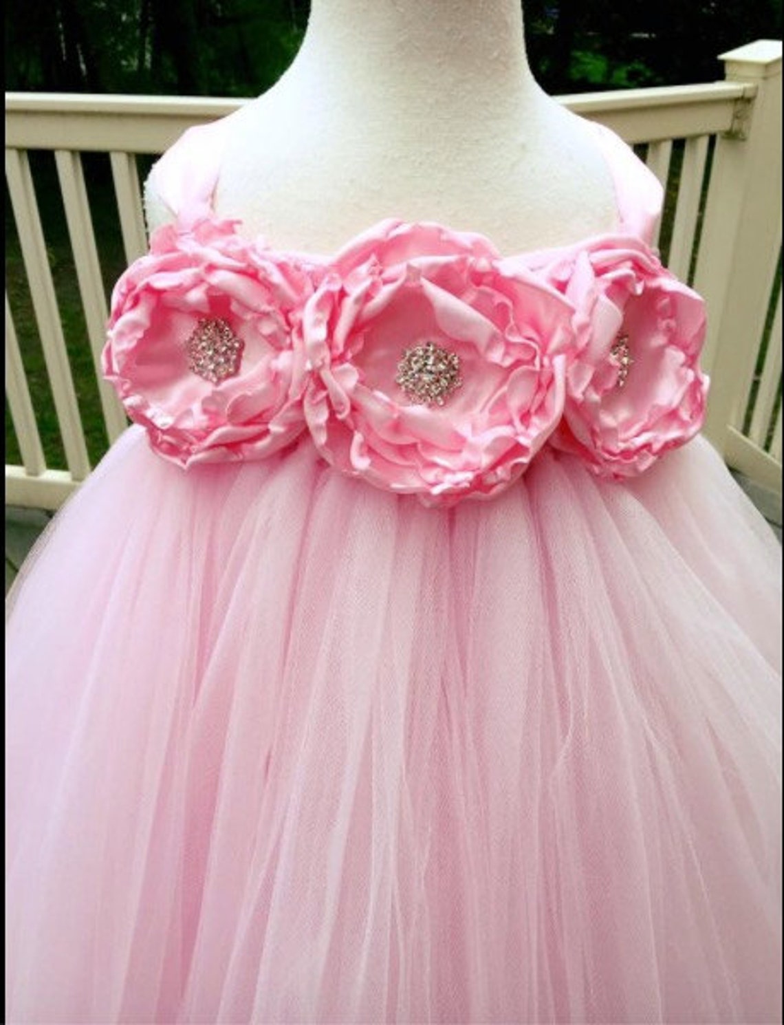 Pink Flower Girl Dress | Chic Flower Dress | Pink Tulle Dress | Wedding ...