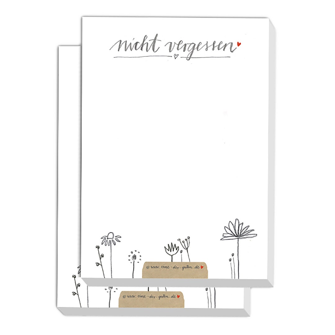 Mini Notepad for Tasks - Don't Forget | Set of 2 A7 Recycled Paper Tear ...
