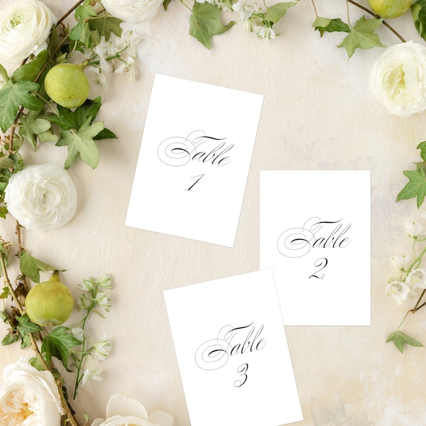 Formal Table Number - Etsy