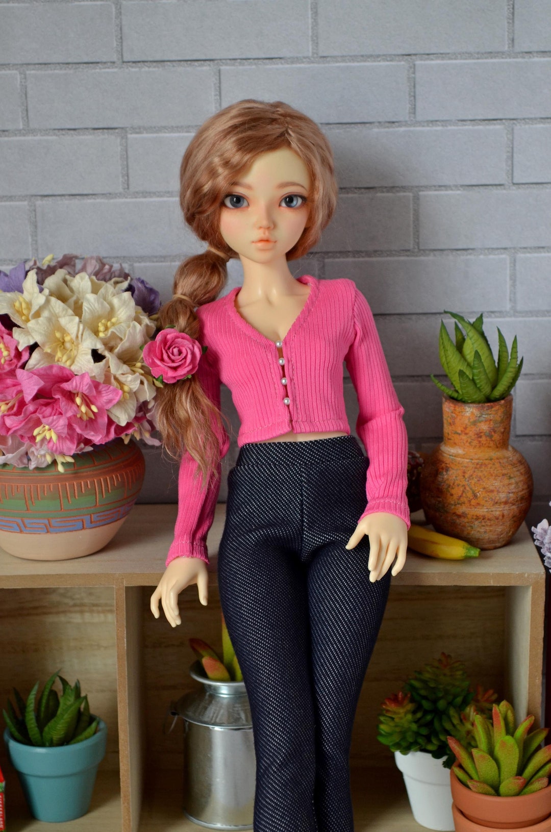 Pink Pearl Crop Top for Minifee, Unoa, and Similar Sized Slim MSD BJD ...