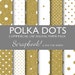 INSTANT DOWNLOAD Gold Glitter Polka Dots Digital Paper 12x12 | Etsy