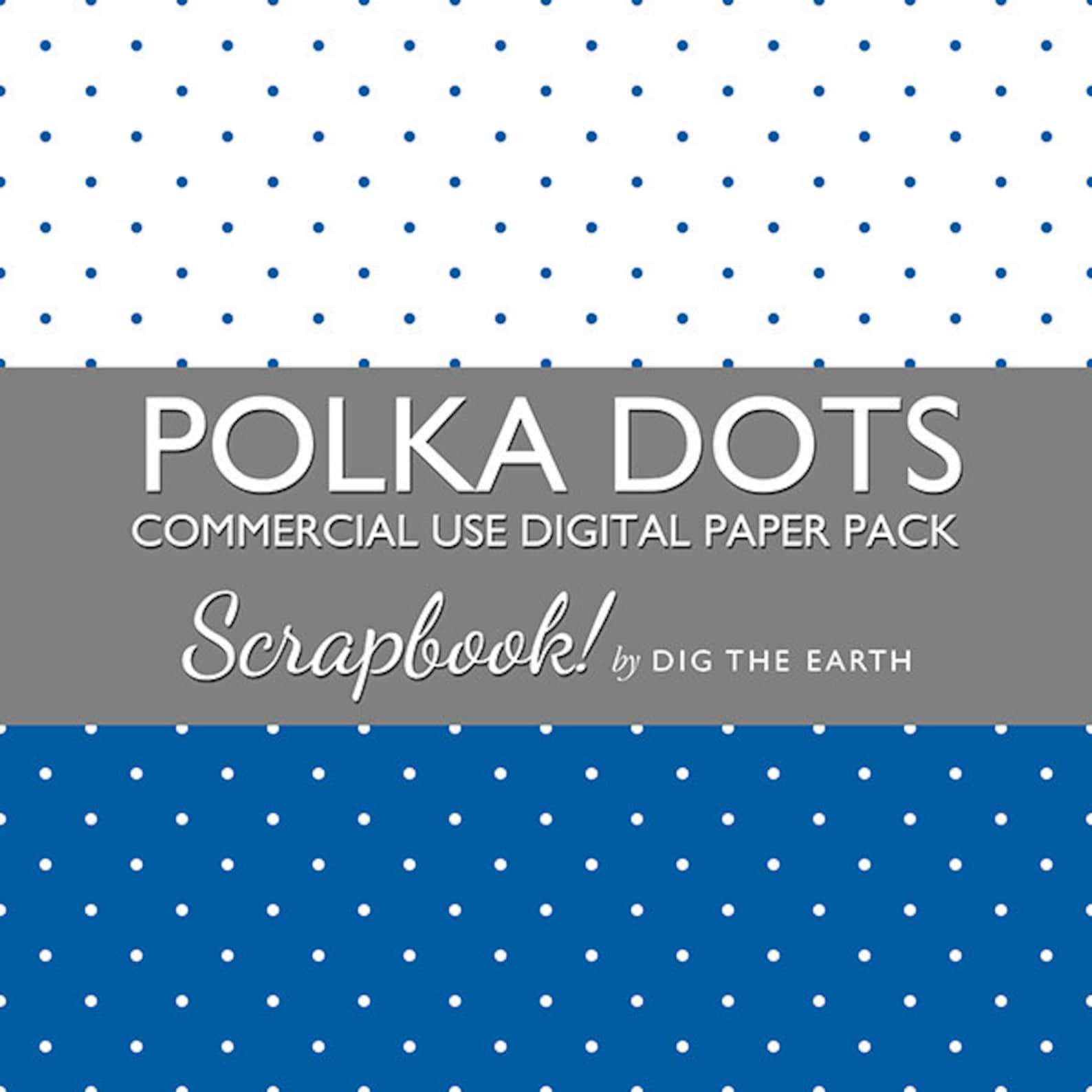 INSTANT DOWNLOAD Polka Dots Digital Collage Sheets 12x12 Inch Set of 12 ...