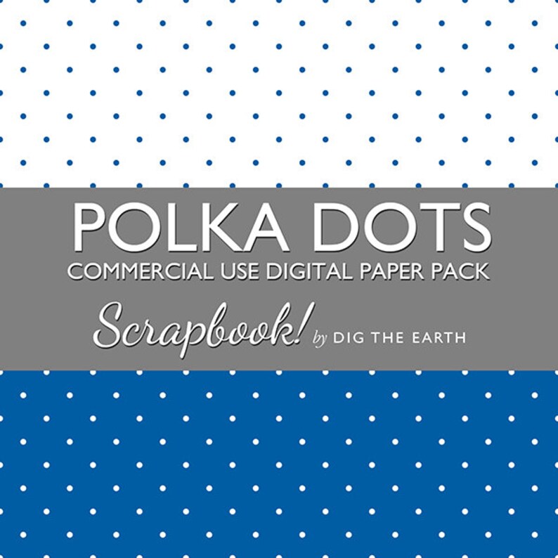INSTANT DOWNLOAD Polka Dots Digital Collage Sheets 12x12 Inch Set of 12 ...