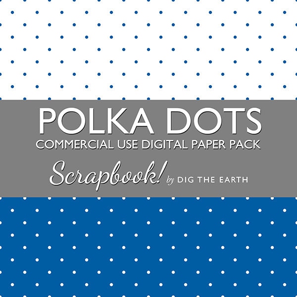 INSTANT DOWNLOAD Polka Dots Digital Collage Sheets 12x12 Inch Set of 12 ...