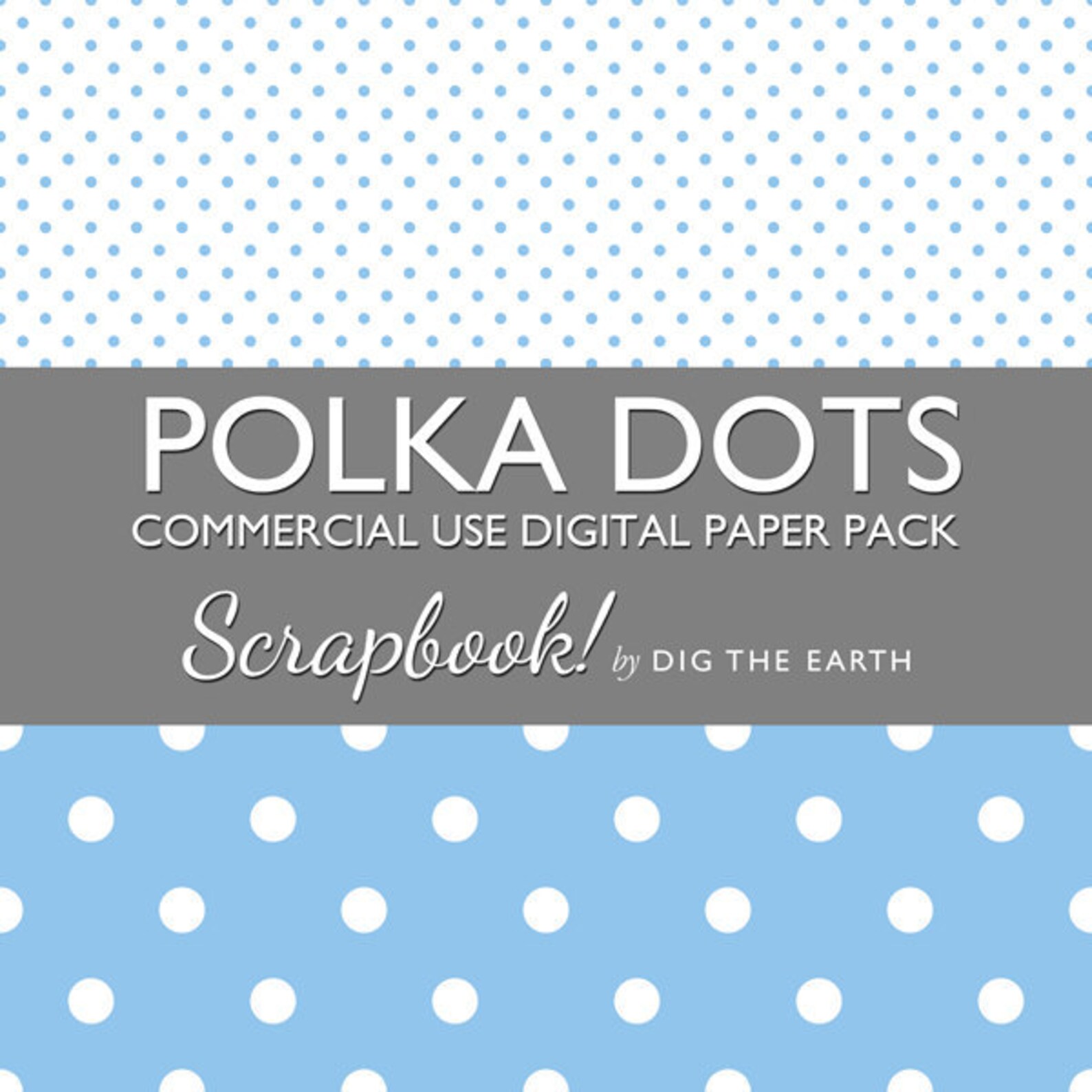 INSTANT DOWNLOAD Polka Dots Digital Collage Sheets 12x12 Inch Set of 12 ...