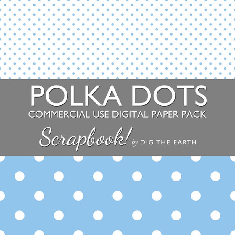 INSTANT DOWNLOAD Polka Dots Digital Collage Sheets 12x12 Inch Set of 12 ...