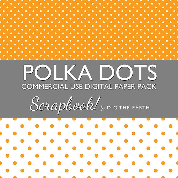 INSTANT DOWNLOAD Polka Dots Digital Collage Sheets 12x12 Inch Set of 12 ...