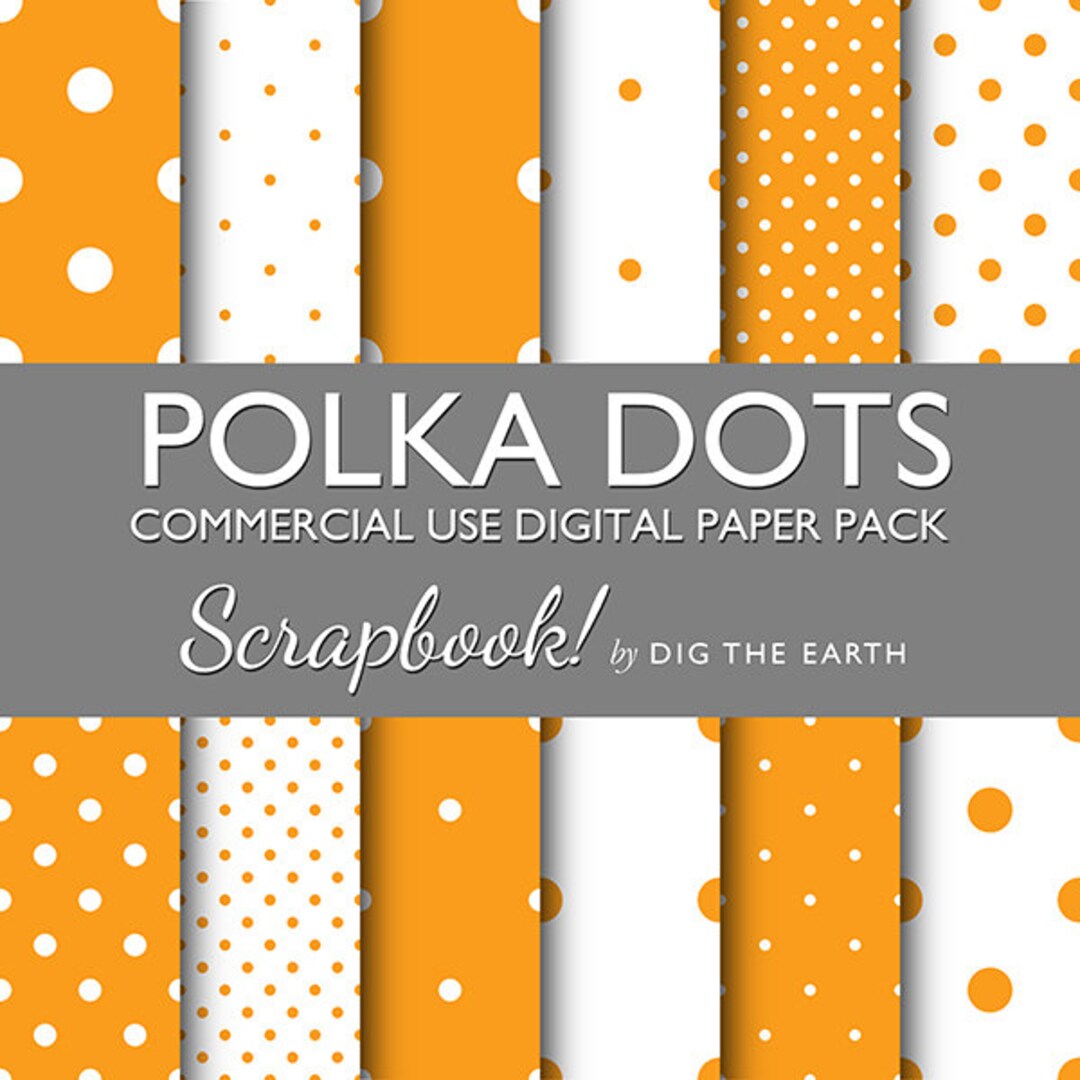 INSTANT DOWNLOAD Polka Dots Digital Collage Sheets 12x12 Inch Set of 12 ...