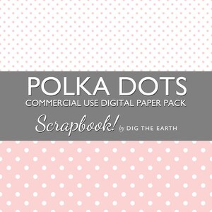 INSTANT DOWNLOAD Polka Dots Digital Collage Sheets 12x12 Inch Set of 12 ...
