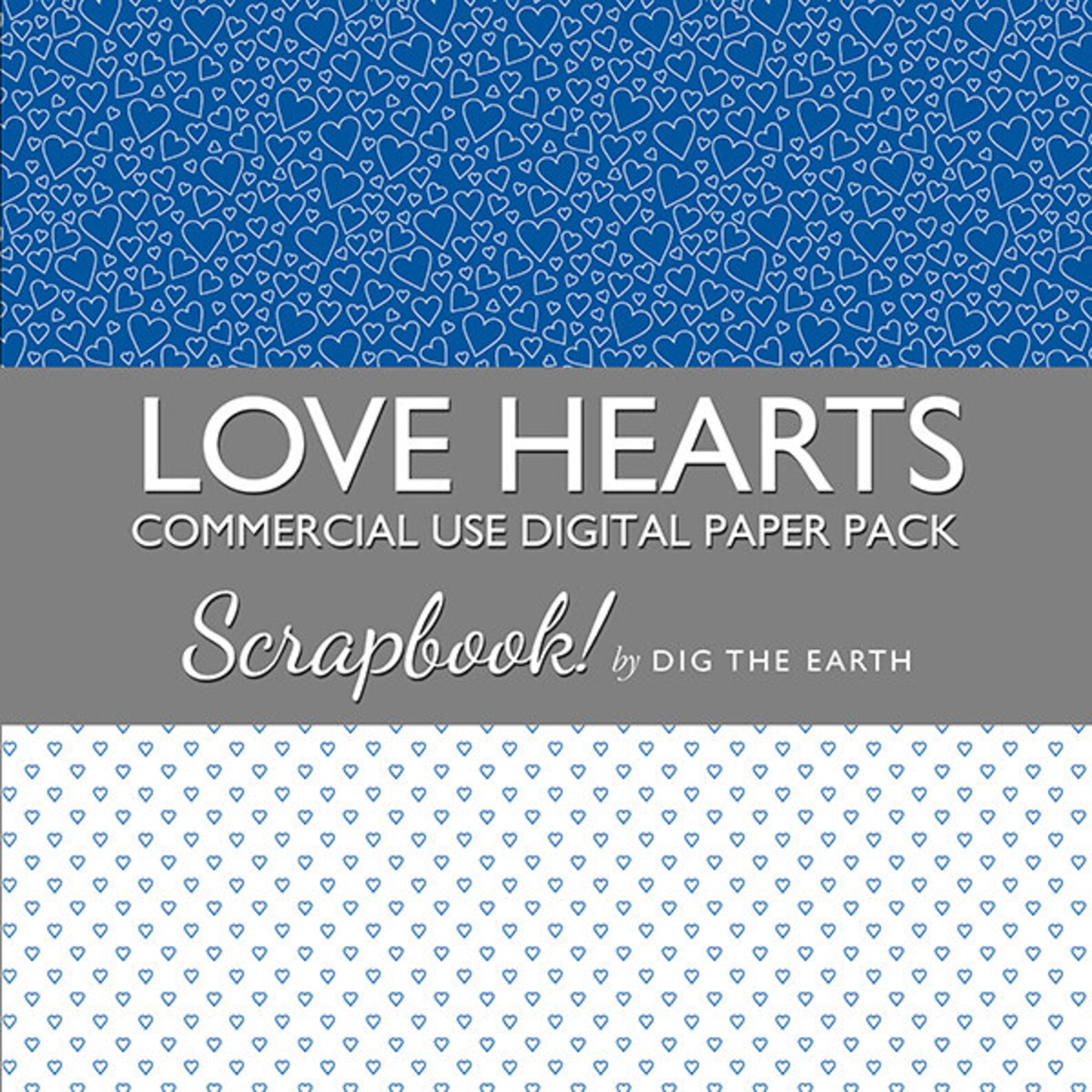 Instant Download Love Hearts Wallpaper Digital Collage Sheets 12x12 ...