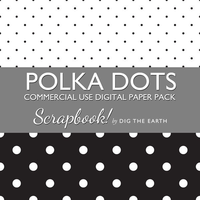Instant Download Polka Dots Digital Collage Sheets 12x12 Inch Set of 12 ...