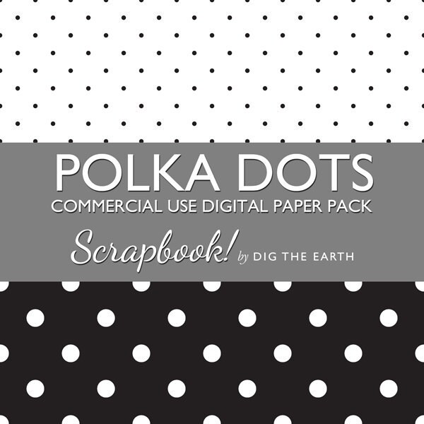 Instant Download Polka Dots Digital Collage Sheets 12x12 Inch Set of 12 ...