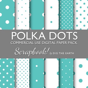 Instant Download Polka Dots Digital Collage Sheets 12x12 Inch Set of 12 ...
