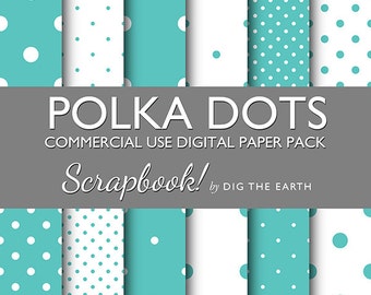 INSTANT DOWNLOAD Polka Dots Digital Collage Sheets 12x12 Inch Set of 12 ...
