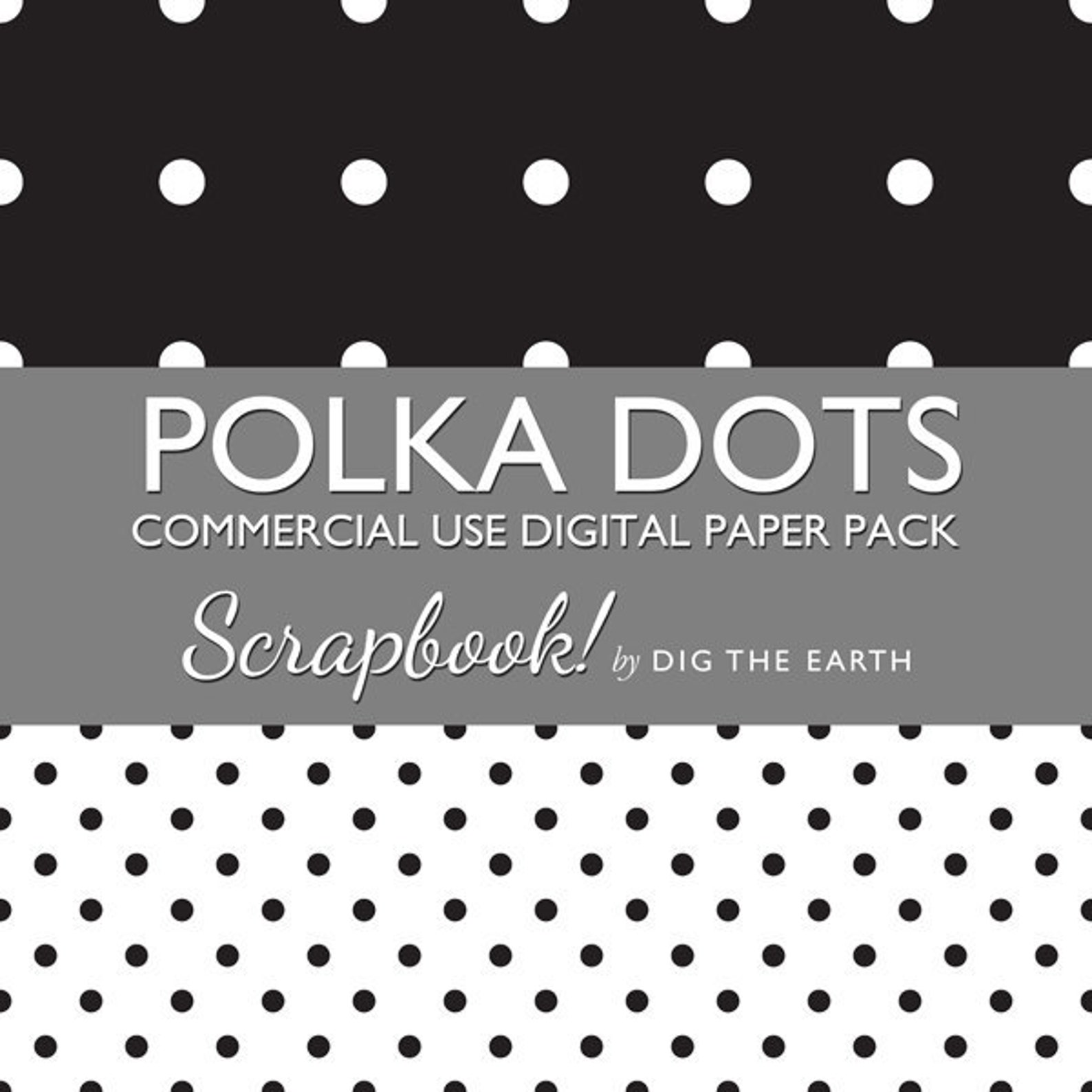 Instant Download Polka Dots Digital Collage Sheets 12x12 Inch Set of 12 ...