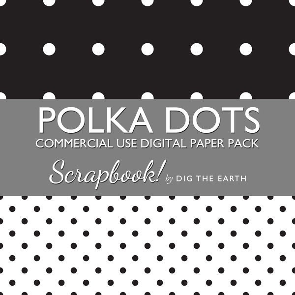 Instant Download Polka Dots Digital Collage Sheets 12x12 Inch Set of 12 ...