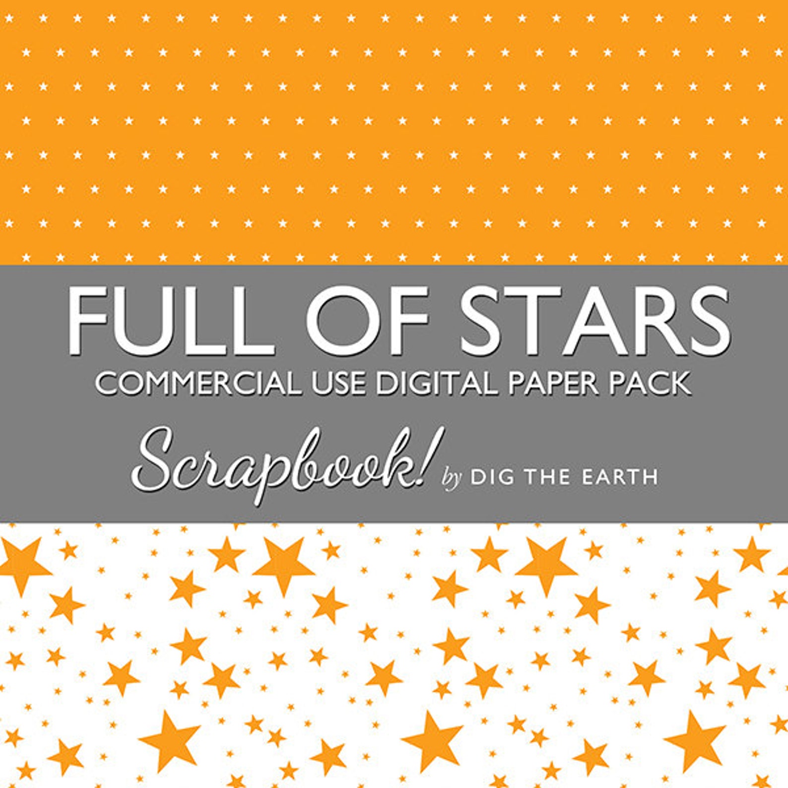 INSTANT DOWNLOAD Full of Stars Wallpaper Digital Collage Sheets 12x12 ...