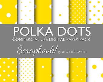 INSTANT DOWNLOAD Polka Dots Digital Collage Sheets 12x12 Inch Set of 12 ...