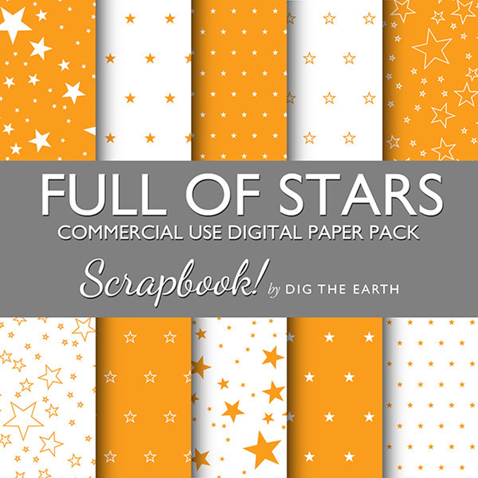 INSTANT DOWNLOAD Full of Stars Wallpaper Digital Collage Sheets 12x12 ...
